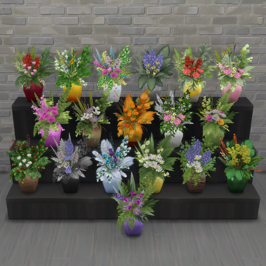 Flower Arrangement Re Textures Sims 4 Mods